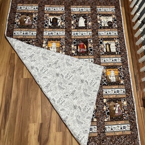 Coffee Time Quilt 58” X 72” With Custom Coffee Cups Quilting Patterns ...