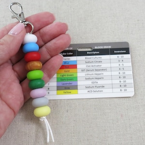 Order of Blood Draw Beads With Badge Card for Phlebotomy, Essential ...