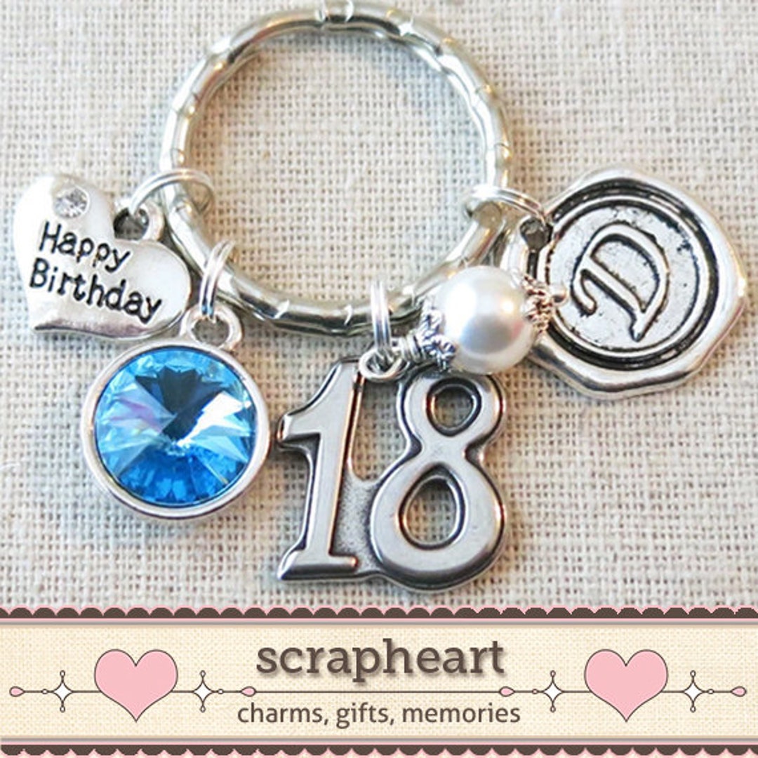 18th BIRTHDAY Gifts, Personalized 18th Birthday Keychain for Her ...