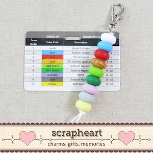 Order of Blood Draw Beads With Badge Card for Phlebotomy, Essential ...
