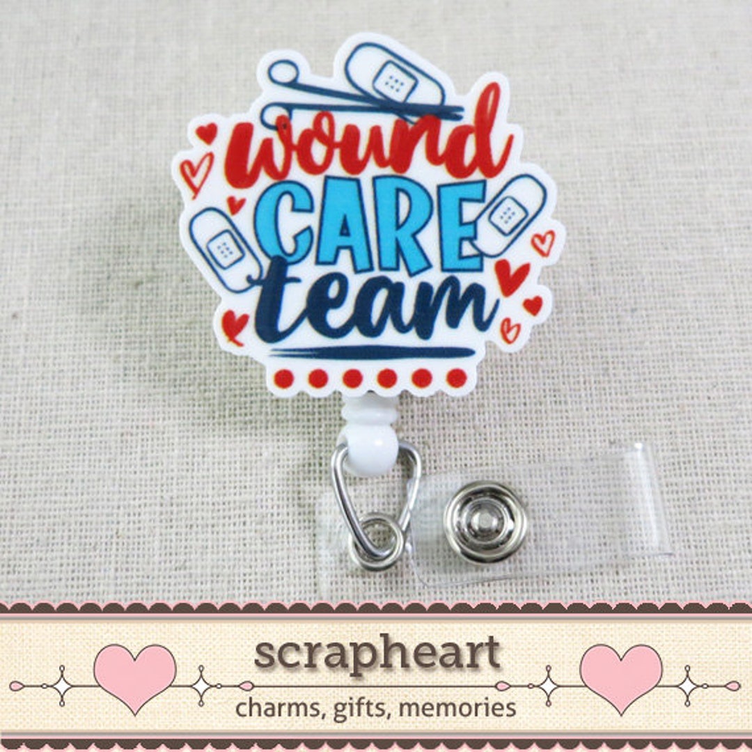 Wound Care Team Badge Reel, Wound Care Management ID Badge Holder, WOC ...