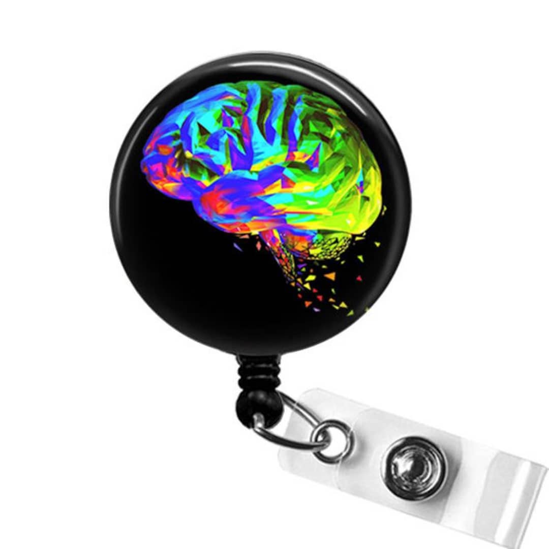 Neuroscience BRAIN Retractable Badge Reel, Neurosciences Nurse RN Badge ...