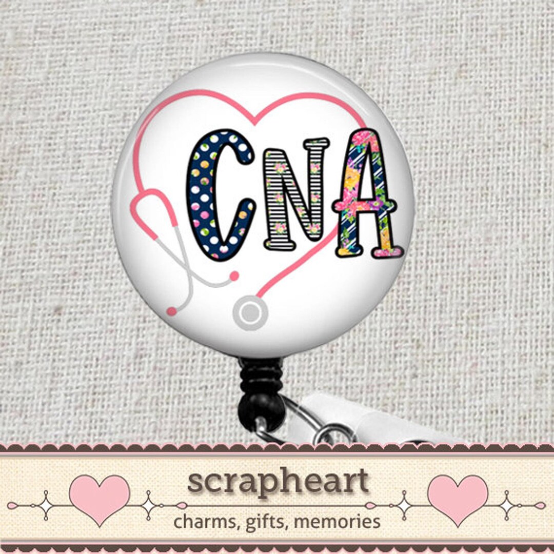 CNA Badge Reel CNA ID Holder Nurse Retractable Badge Reel - Etsy