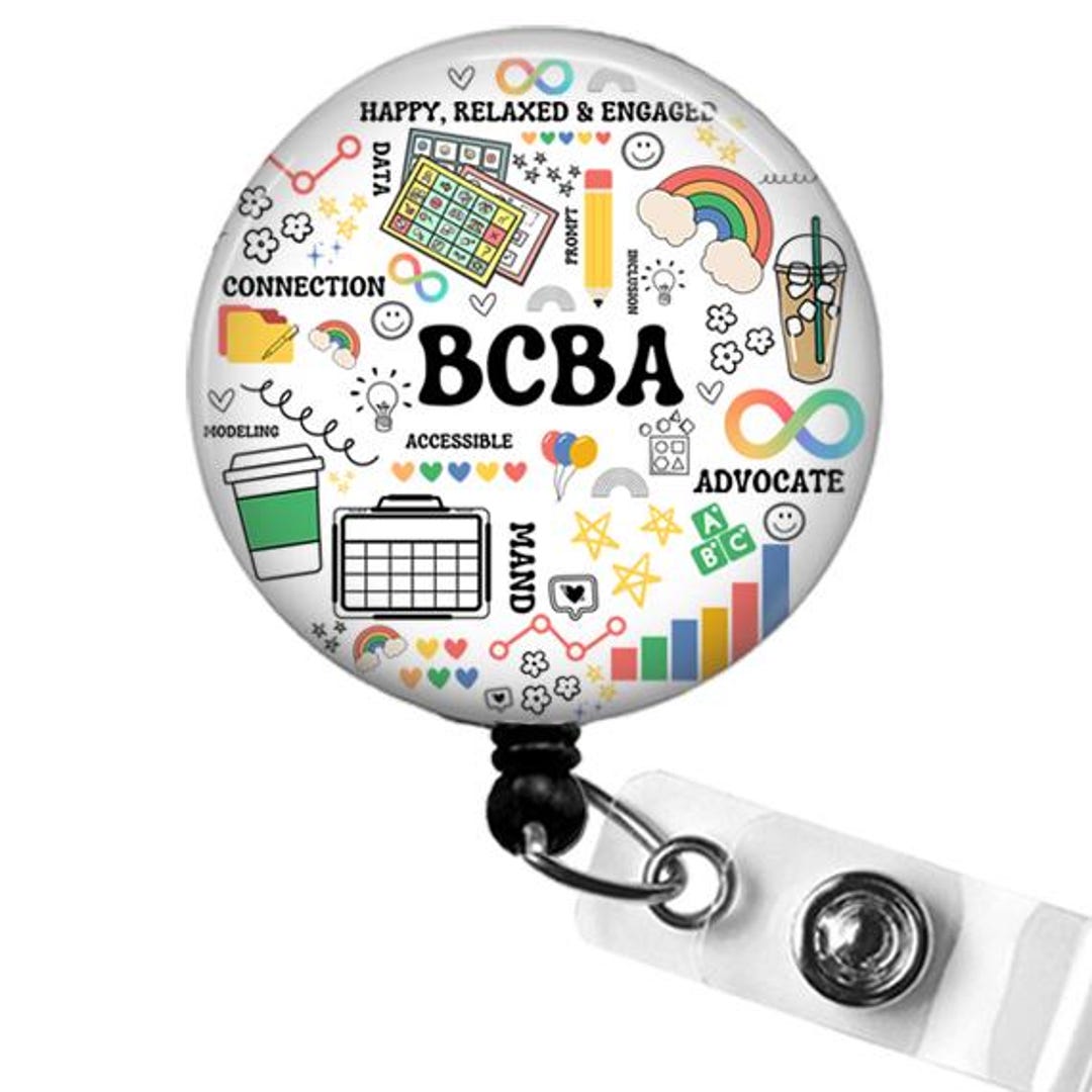 BCBA Badge Reel, Behavior Analyst ID Holder for ABA Therapists, Id ...