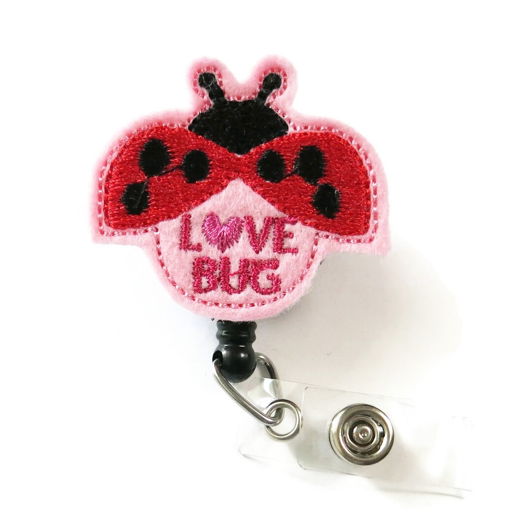 Ladybug Badge Reel, Love Bug Lady Bug Badge Clip, Cute Nurse Badges, Co ...