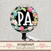 Physician's Assistant Badge Reel, PA Retractable Badge Holder ...