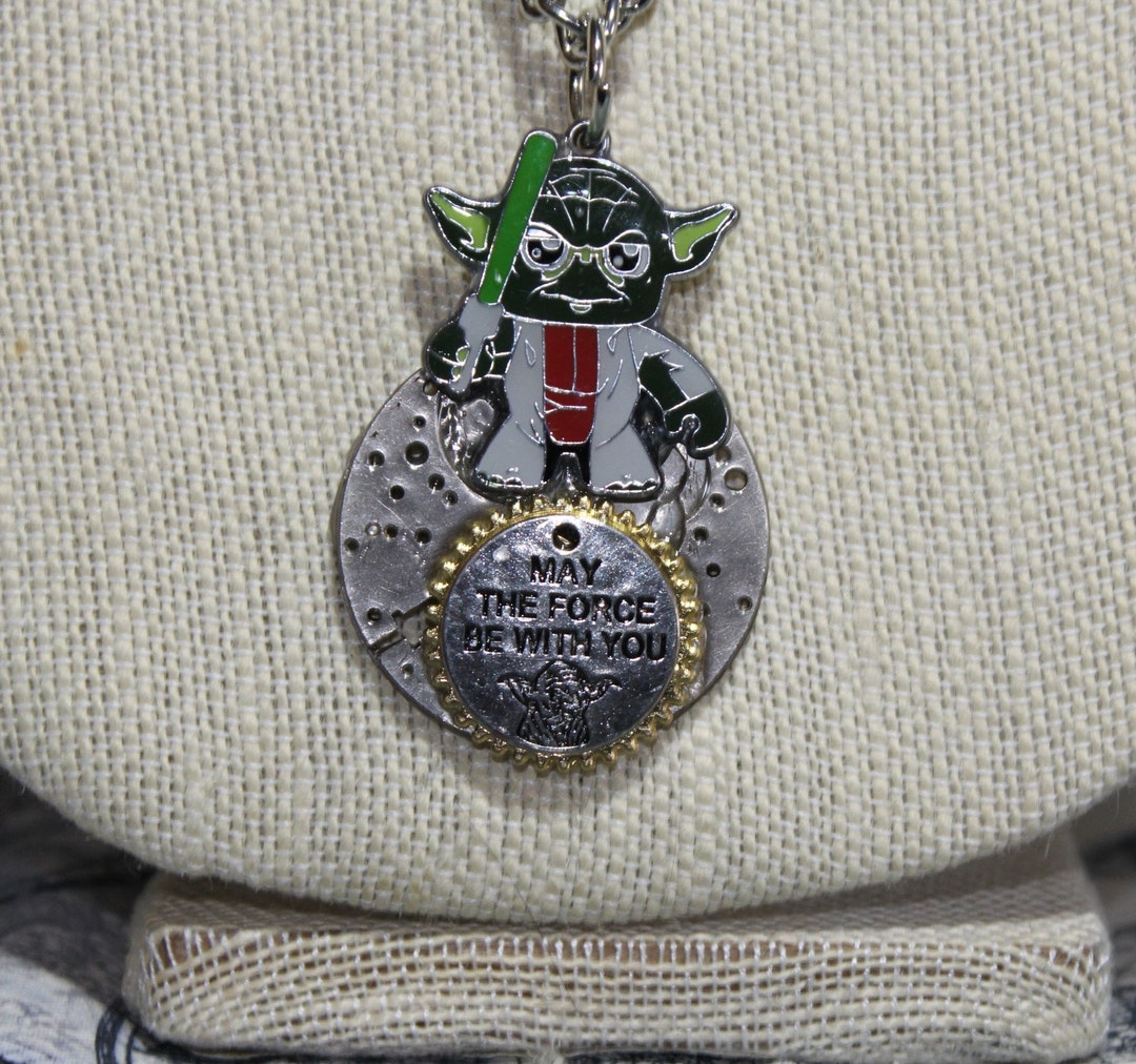 Star Wars Yoda Steampunk Force Be With You Pendant - Etsy