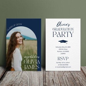 Editable Graduation Invite Template - Customizable Invitation, Grad ...