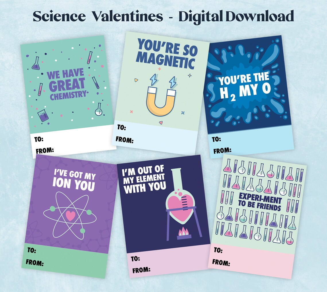 Science Valentines Day Cards, Science Valentines, Printable Valentine's ...