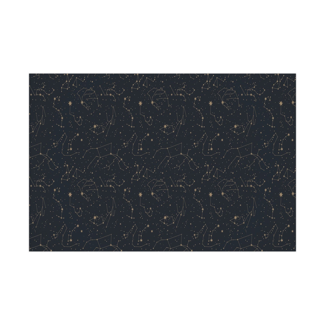 Navy and Gold Celestial Wrapping Paper - Constellation Holiday Gift ...