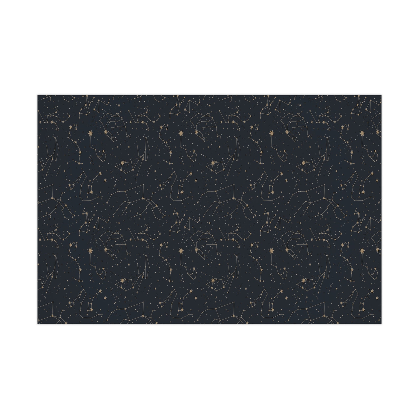 Navy and Gold Celestial Wrapping Paper - Constellation Holiday Gift ...