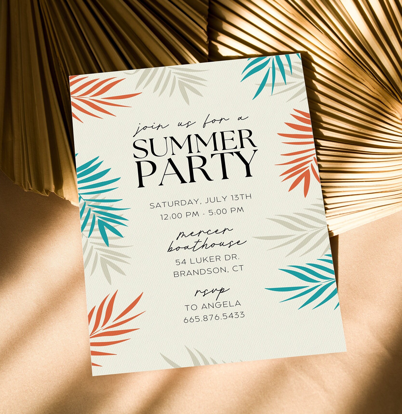 Editable Summer Party Invitation, Birthday Invite, 4th of July Invite ...