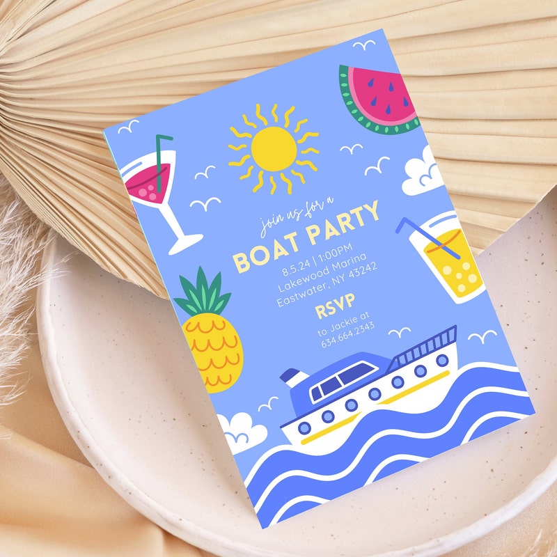 Boat Invitations - Etsy