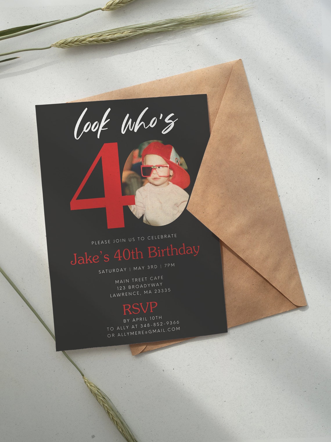 Editable 40th, 50th, 50th, 70th, 80th Milestone Birthday Invite ...