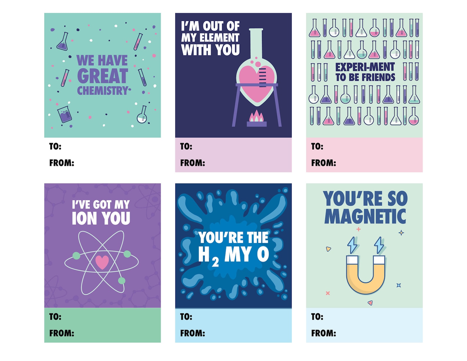 Science Valentines Day Cards, Science Valentines, Printable Valentine's ...