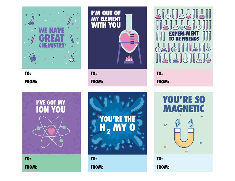 Science Valentines Day Cards, Science Valentines, Printable Valentine's ...