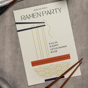 Ramen Party Invitation Editable Template, Ramen Party Invite, Digital ...
