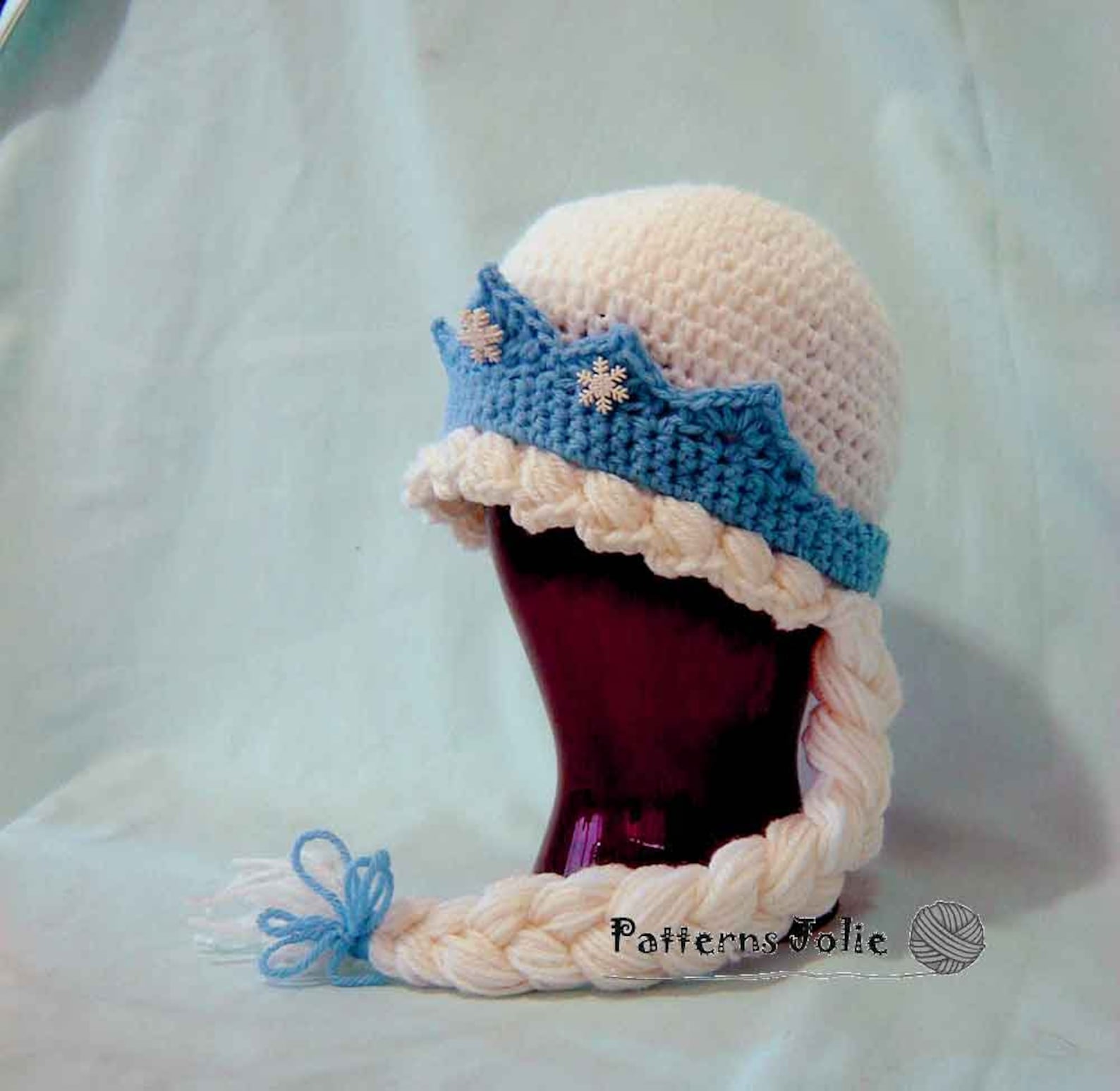 Crochet Pattern- Princess Elsa Hat, 4 Sizes Baby-adult, Digital Item - Etsy