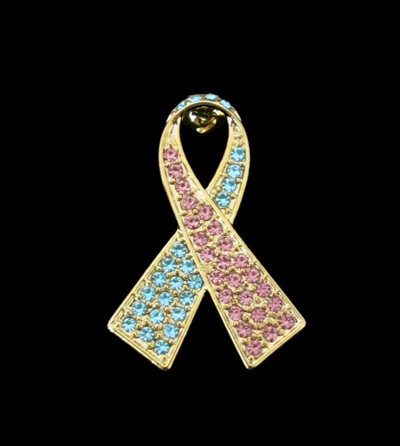 Light Blue Light Pink Ribbon Bow Pregnancy Infant Loss - Etsy