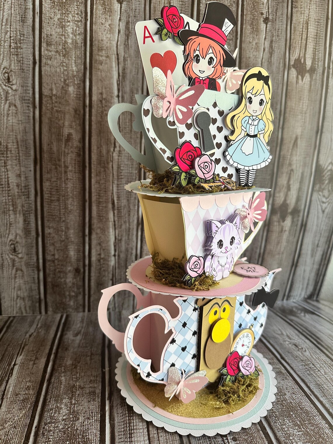 Alice in Wonderland Teacup Centerpiece: Birthday Party Decor - Etsy