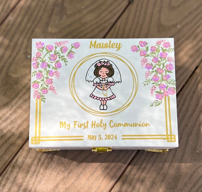First Holy Communion Keepsake Box, Kids Religious Gift, Gift From ...