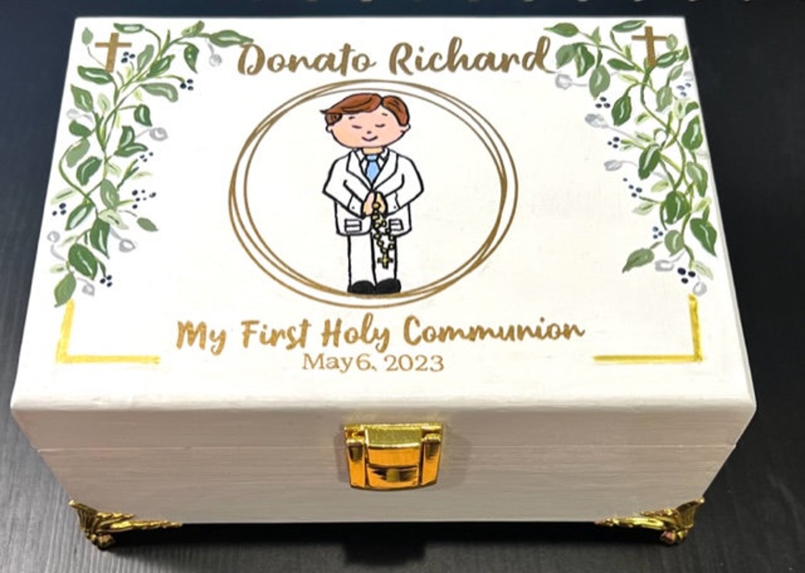 First Holy Communion Keepsake Box, Kids Religious Gift, Gift From ...