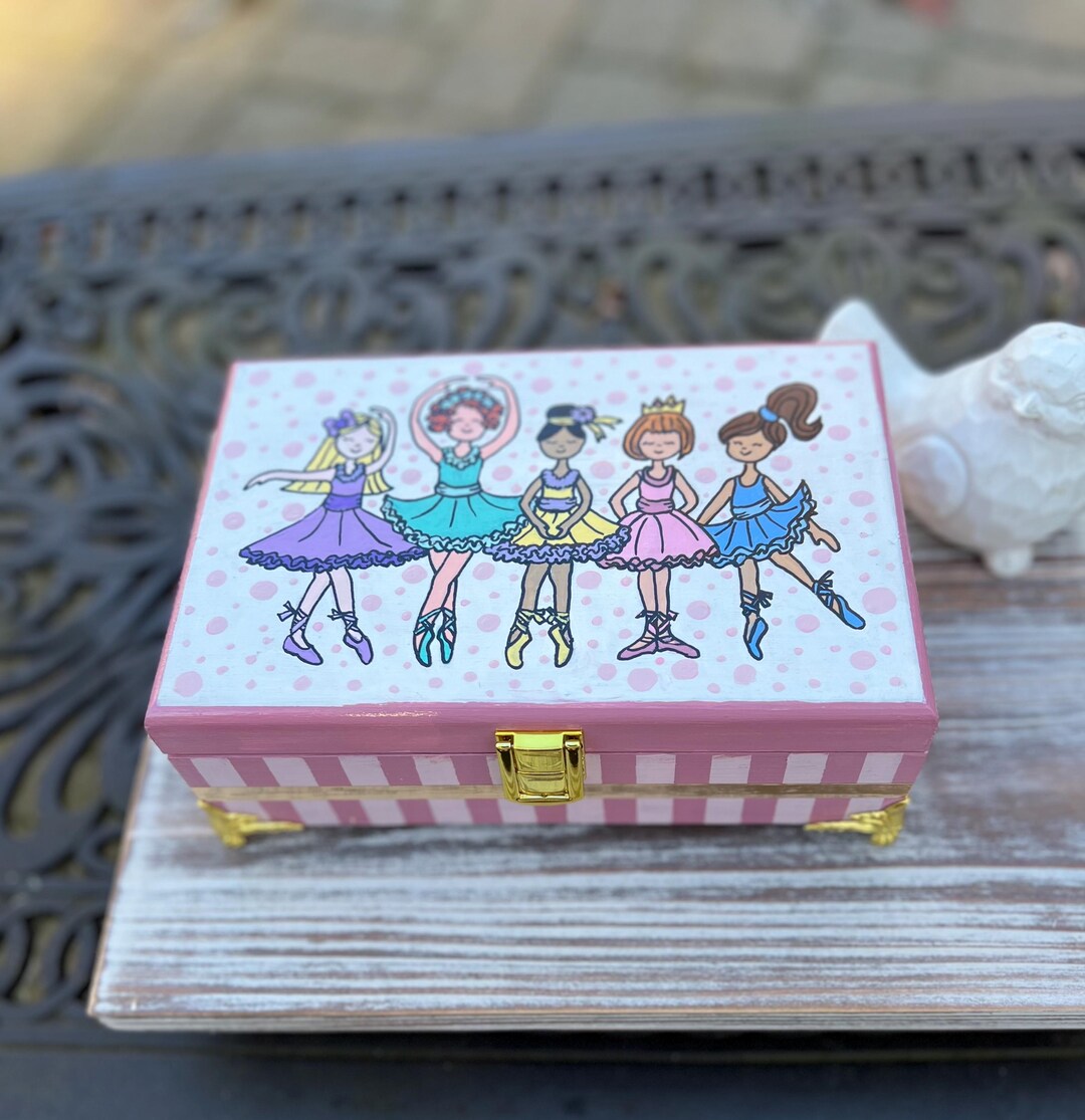 Hand Painted Ballerina Keepsake Box, Personalized Ballet Gift, Painted ...
