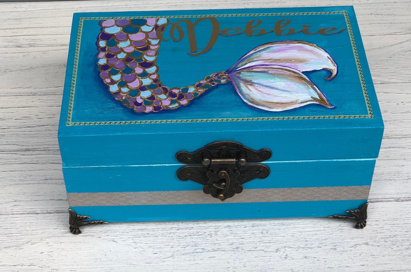 Handpainted Mermaid Keepsake Box Mermaid Trinket Box - Etsy