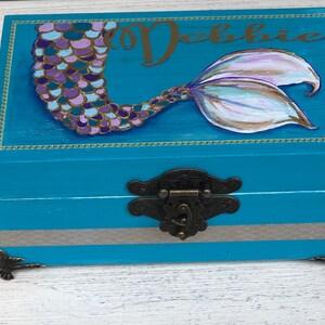 Handpainted Mermaid Keepsake Box Mermaid Trinket Box - Etsy