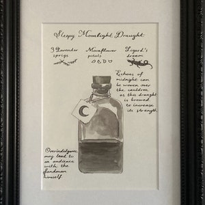 Sleepy Moonlight Draught, Victorian, Sleeping Potion Recipe, Original ...