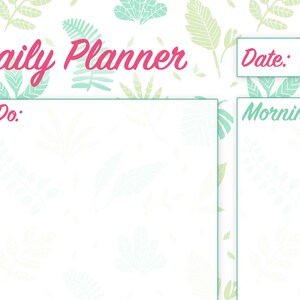 Tropical Plants Weekly Planner, Daily Planner, A4, A5, Printable ...