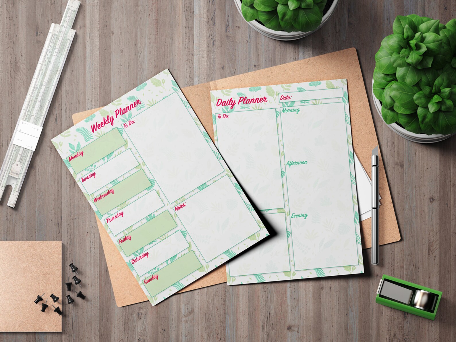 Tropical Plants Weekly Planner Daily Planner A4 A5 - Etsy