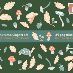 Autumn Clipart, Instant Download, Fall Leaves, Clip Art, Nature ...