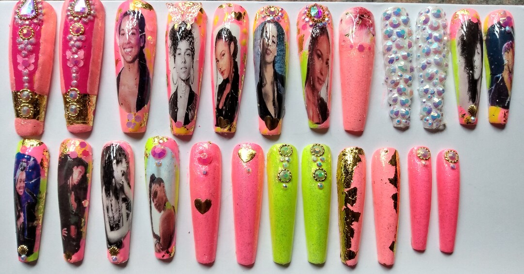 Alicia Keys Exotic XL Press on Nails Ready to Ship - Etsy