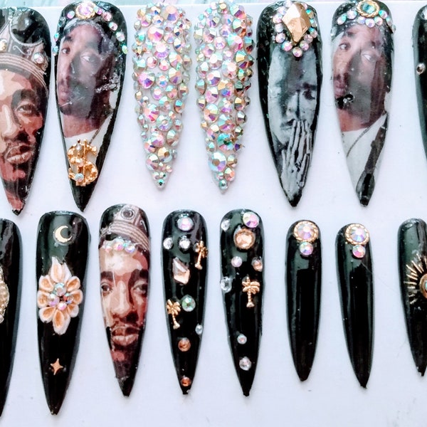 Hand Painted Nails - Etsy