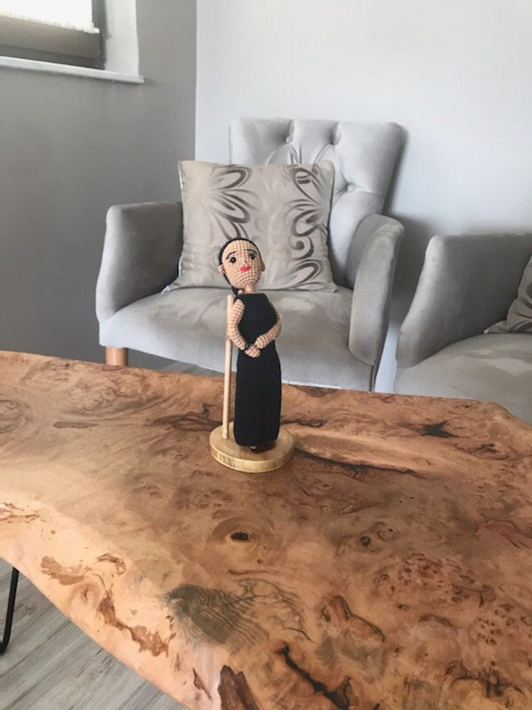 Alexandria Ocasio-cortez-inspired Crochet Doll, Handmade AOC Inspired ...