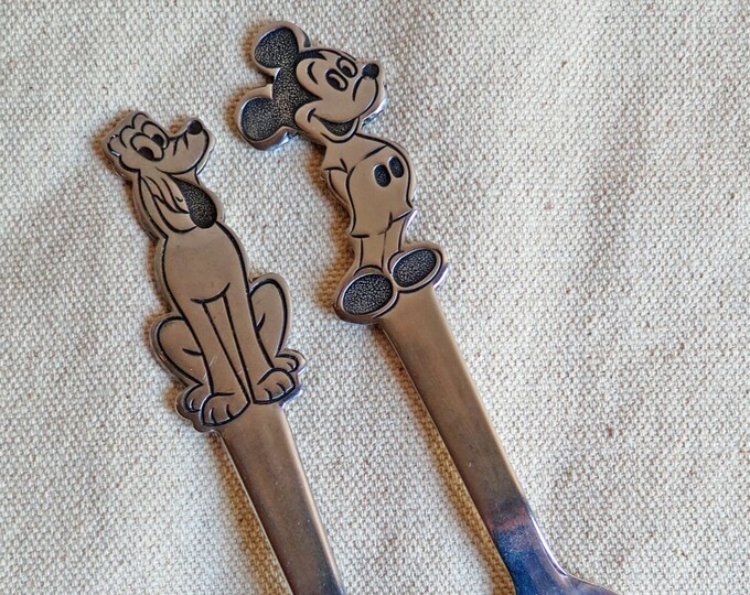 Disney Mickey Mouse Fork & Pluto Spoon by Bonny, Walt Disney Children's ...