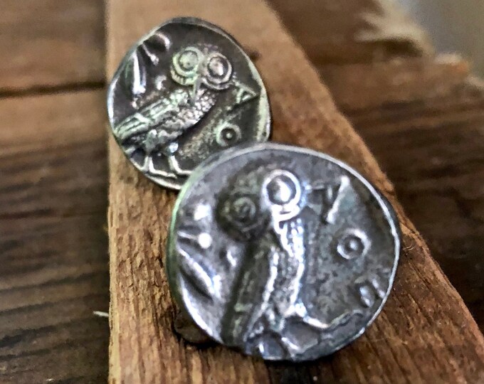 Alva Studio AOE Athena Owl Cufflinks, Goddess of Wisdom Cuff Links - Etsy