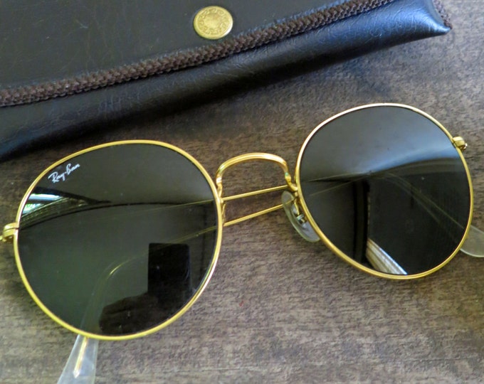 Ray Ban Round Aviator Sunglasses 52021, Bausch & Lomb Sun Shades, Gold ...