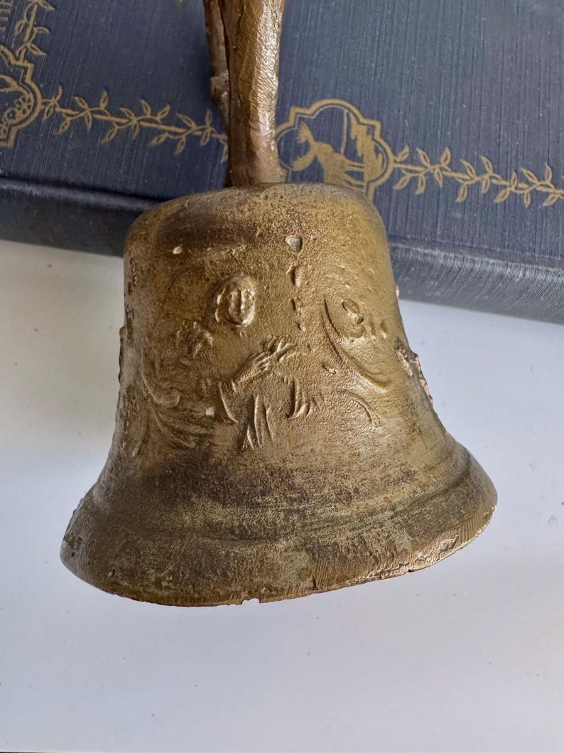Antique Religious Themed Bell, Brass or Bronze Spanish Colonial ...