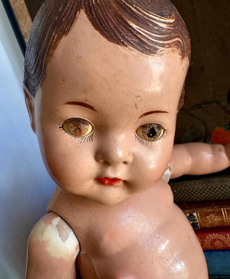 Vintage Madame Alexander Composition Baby Doll Creepy Halloween Decor ...