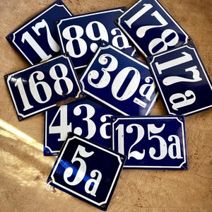 Traditional French Enameled Street Number Plaque, House Address Sign - Etsy
