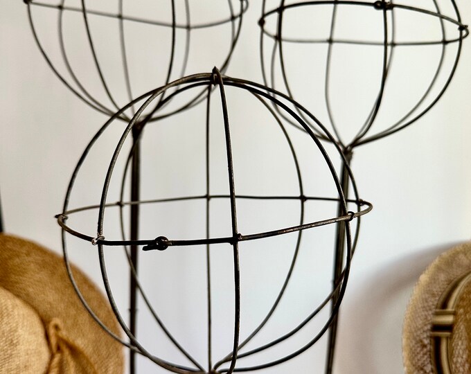 Tall Wire Hat Stand, Shabby Millinery Hat Form - Etsy