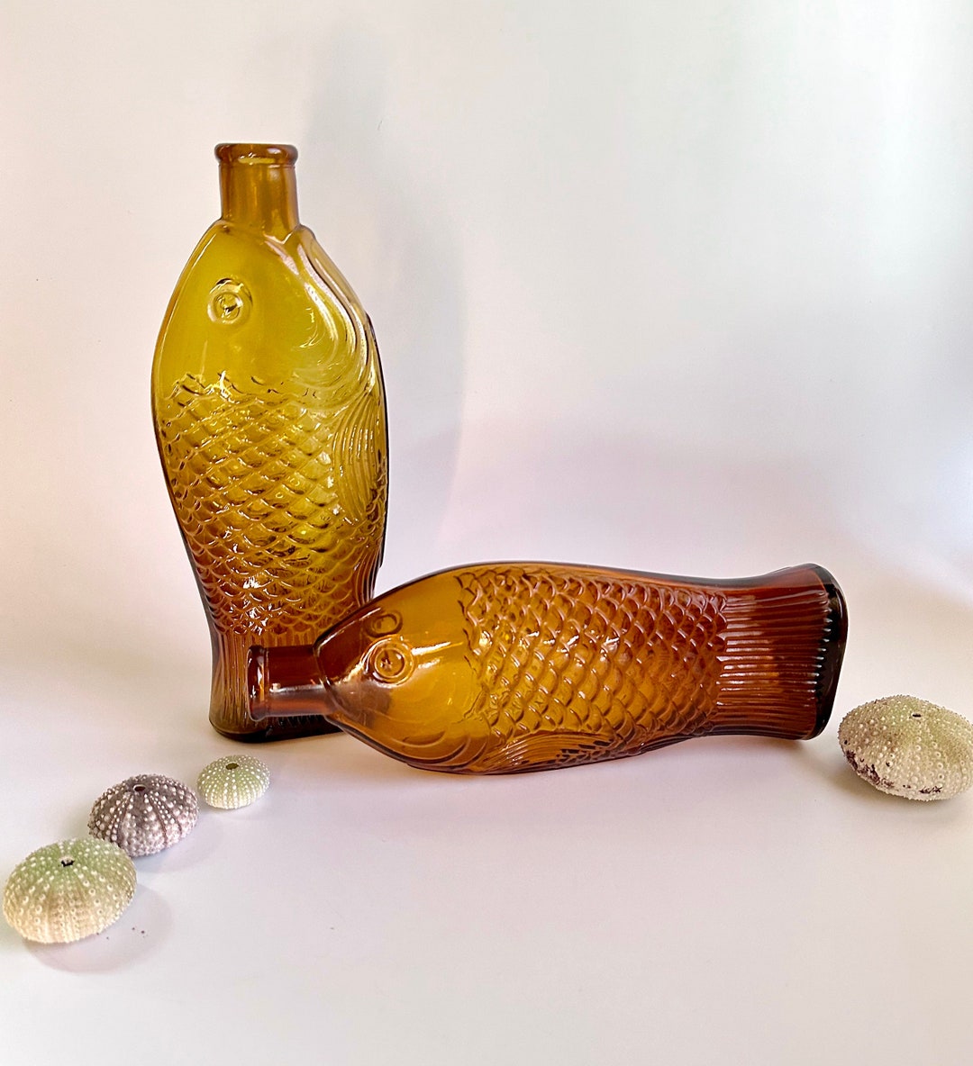Glass Figural Fish Cod Bottles, Cod Liver Oil or Bitters Bottle - Etsy