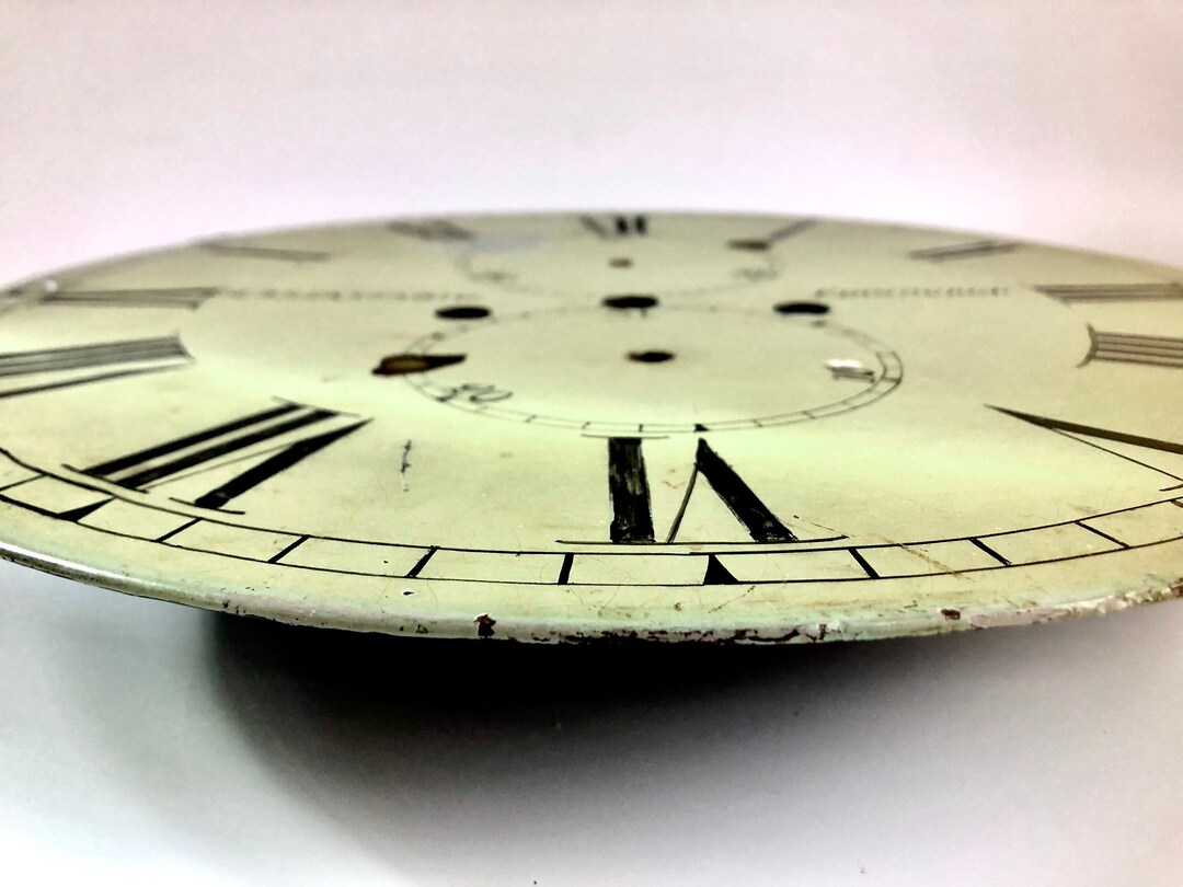 13" Antique Round Clock Dial, Tall Case Clock Face Part - Etsy