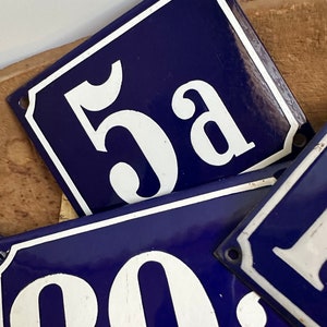 Traditional French Enameled Street Number Plaque, House Address Sign - Etsy