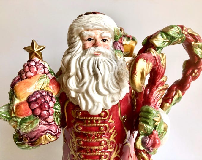 Fitz Floyd "florentine" Santa Renassiance Collection Teapot or Pitcher ...
