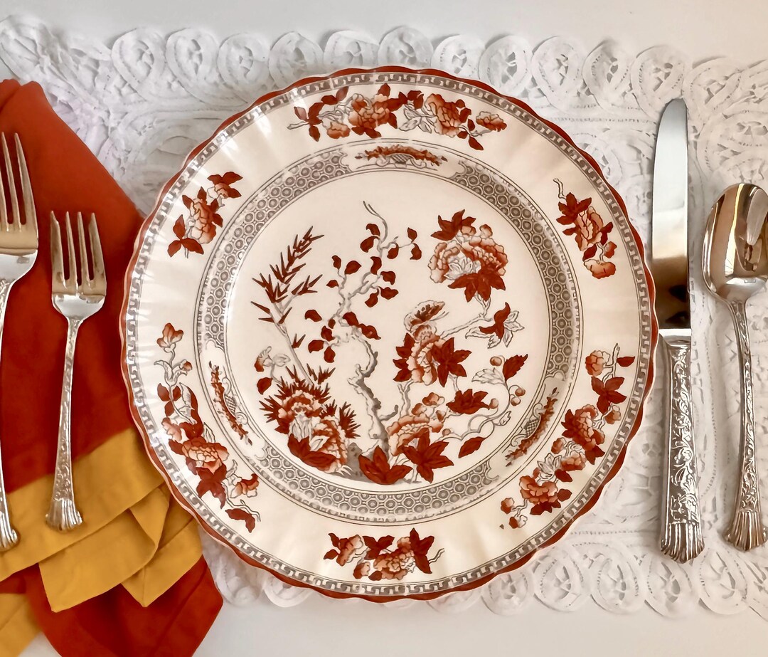 Set of 5 Spode Indian Tree Dinner Plate, India Tree Dinnerware - Etsy