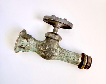 Vintage Copper Spigot Garden Hose Outdoor Single Faucet Claw Foot Bath ...