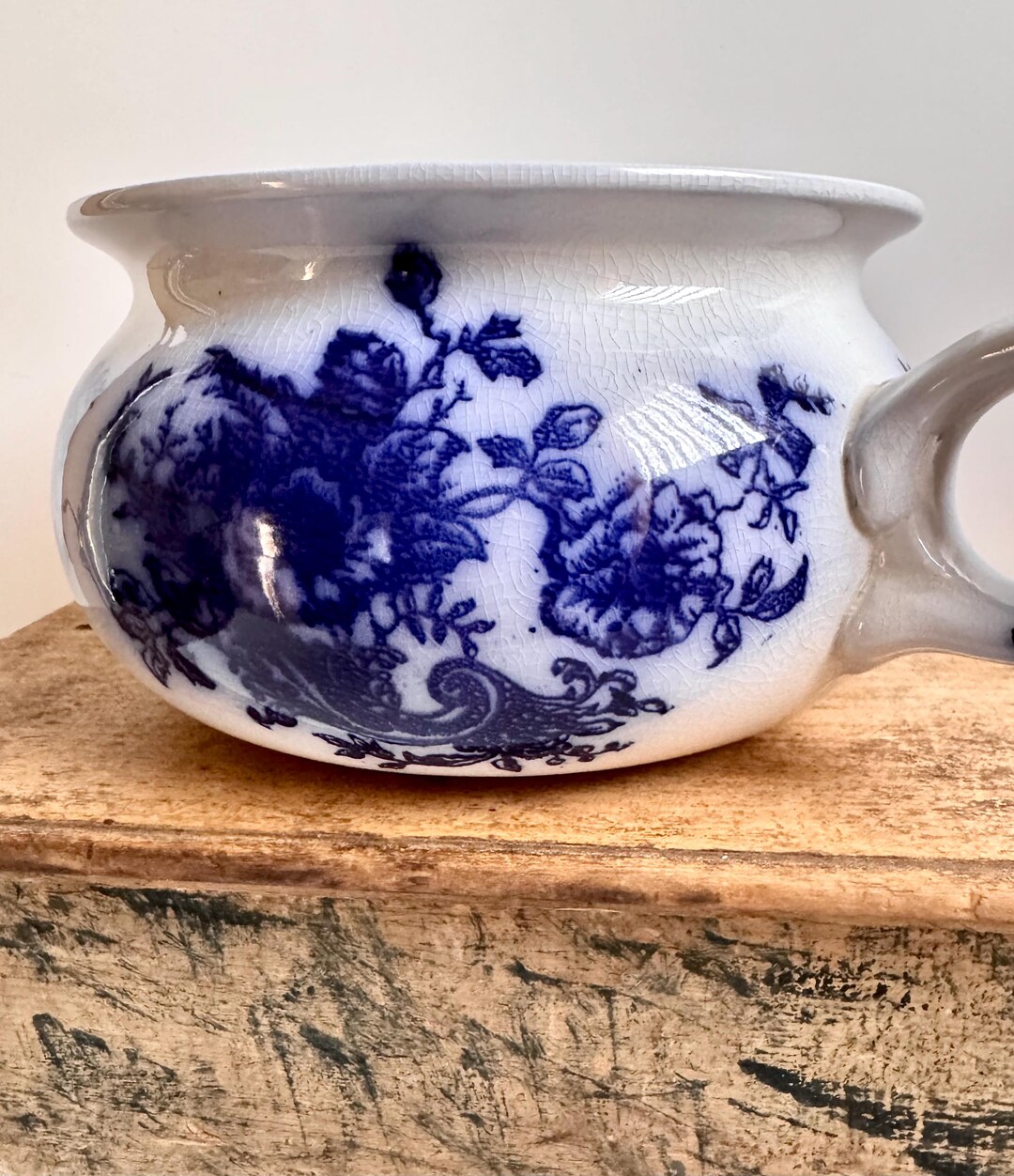 Ironstone Flow Blue Chamber Pot From England - Etsy